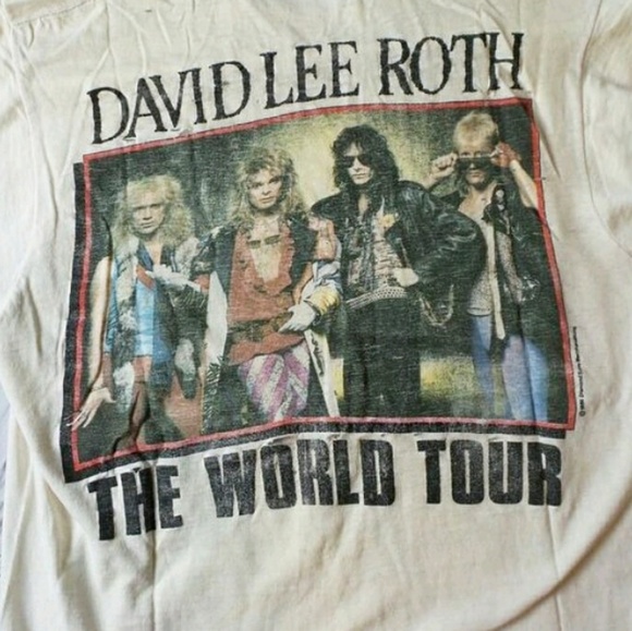 Tops | 8s David Lee Roth Vintage World Tour Concert | Poshmark